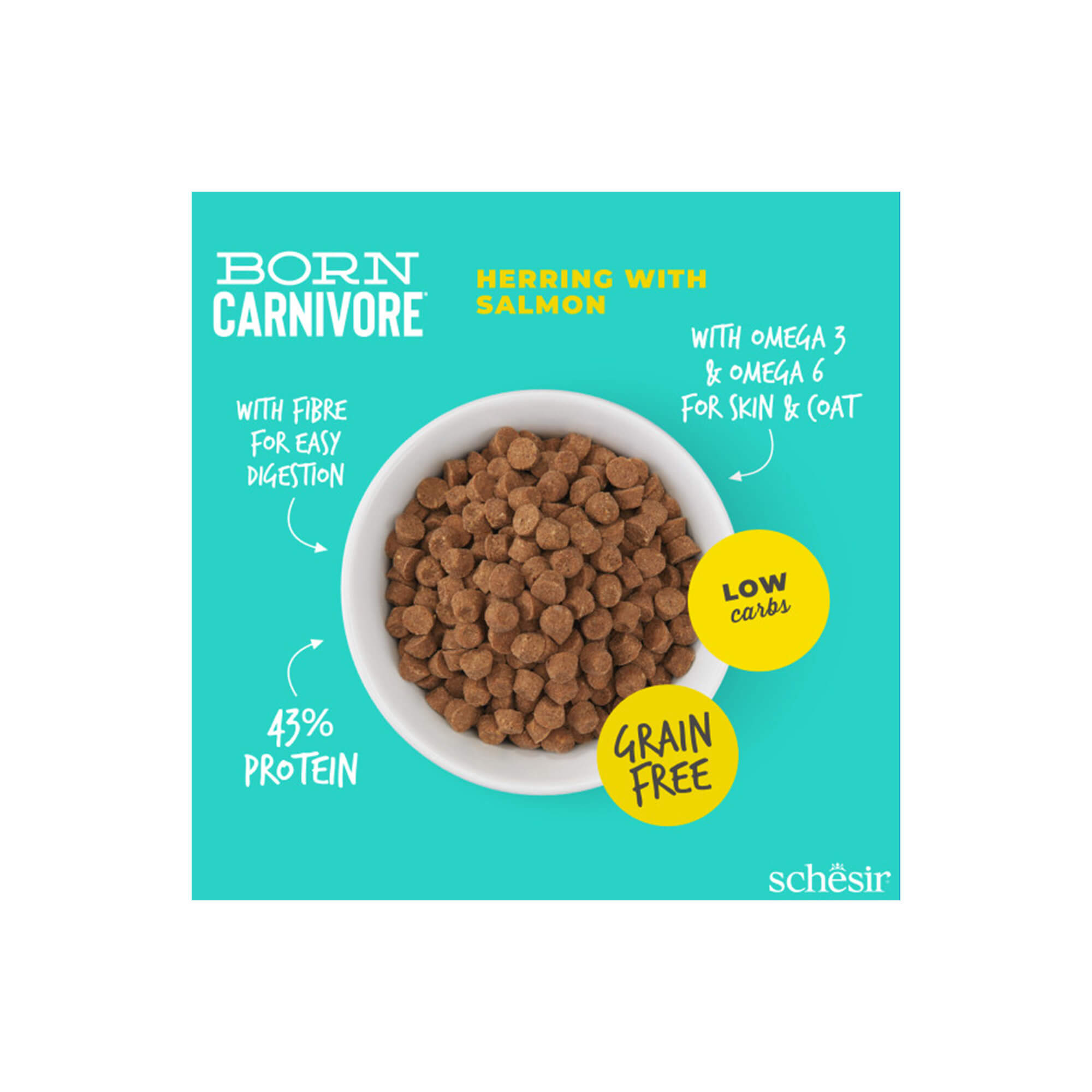 Schesir Born Carnivore Herring with Salmon, 1.25 kg