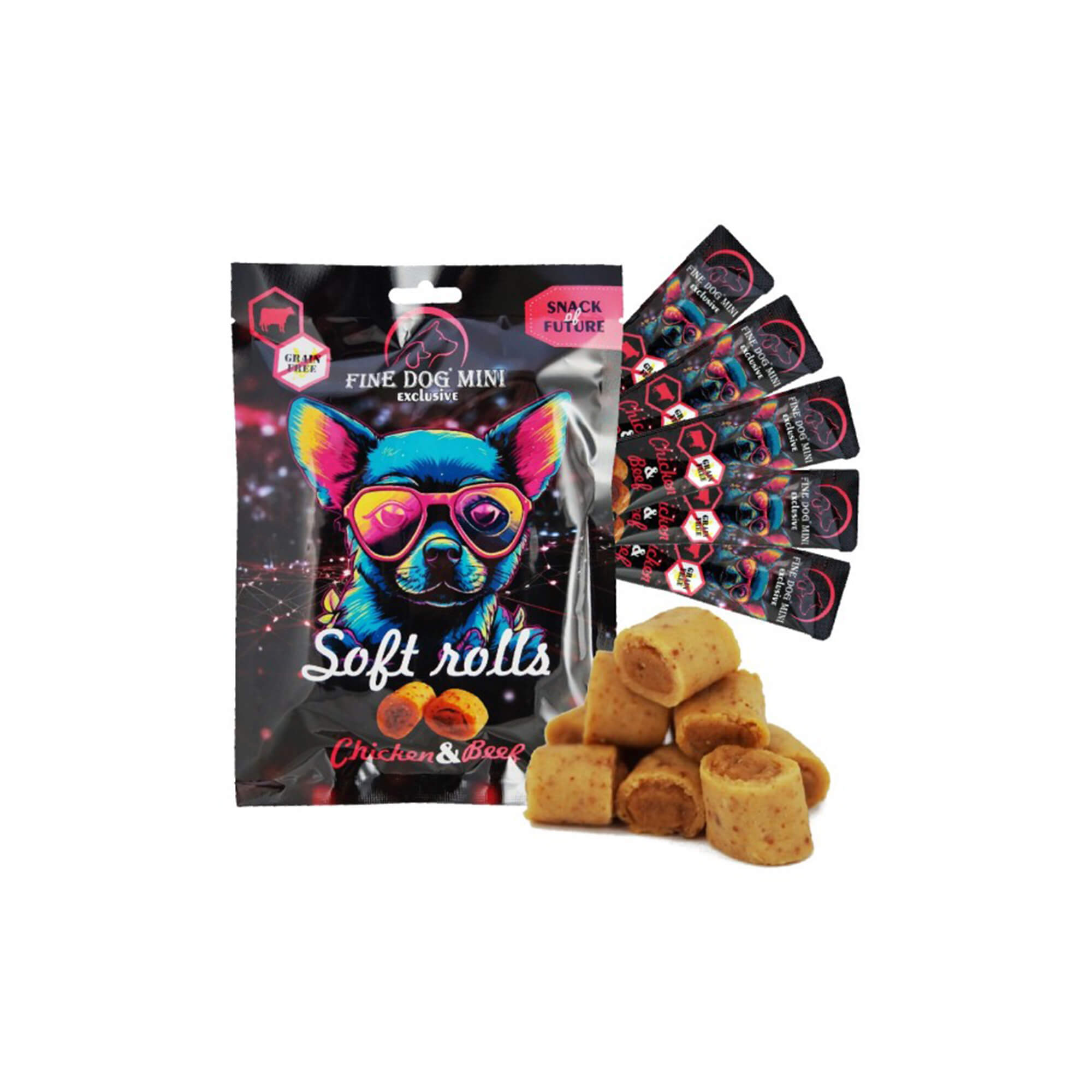 RAPA DOG Fine Dog Mini Exclusive Poslastica Soft Rolls Piletina 5x10gr