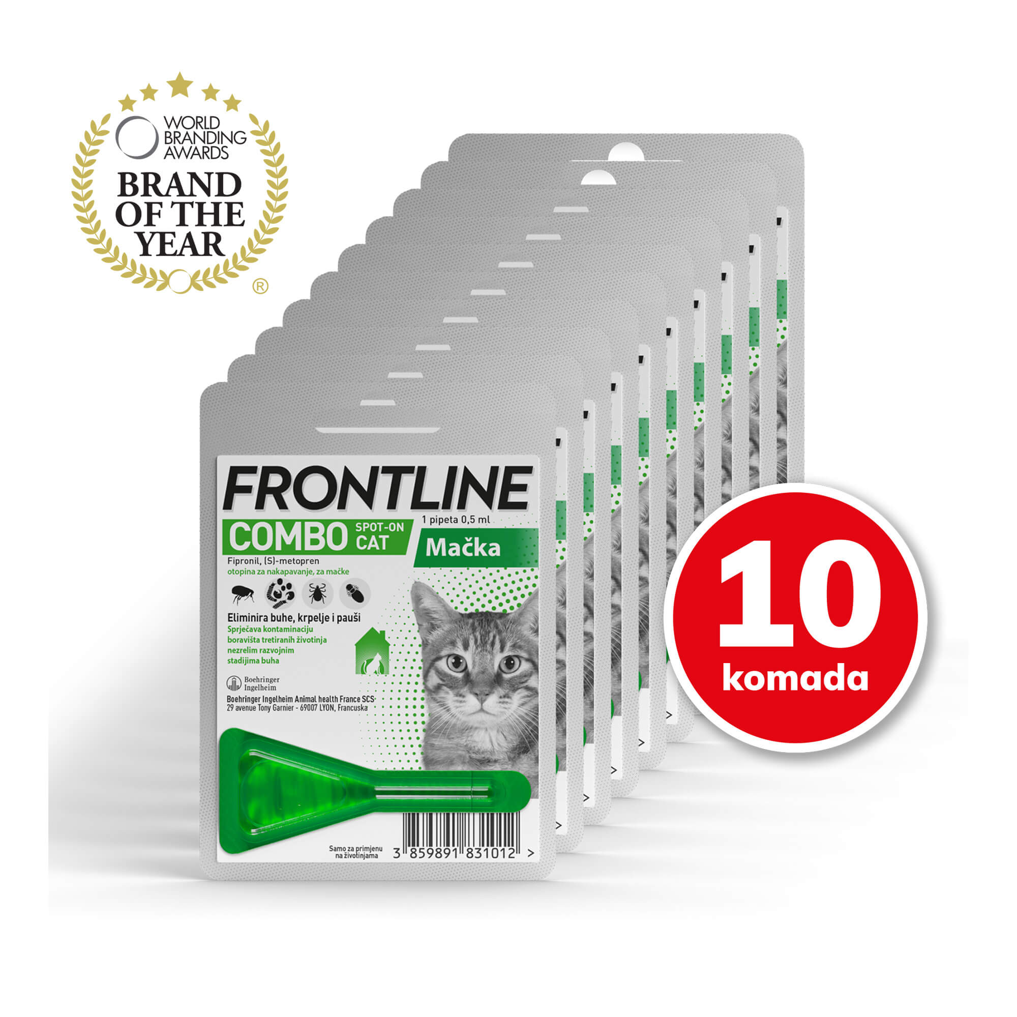 FRONTLINE Combo® Spot-on Cat, otopina za nakapavanje za mačke i pitome ...