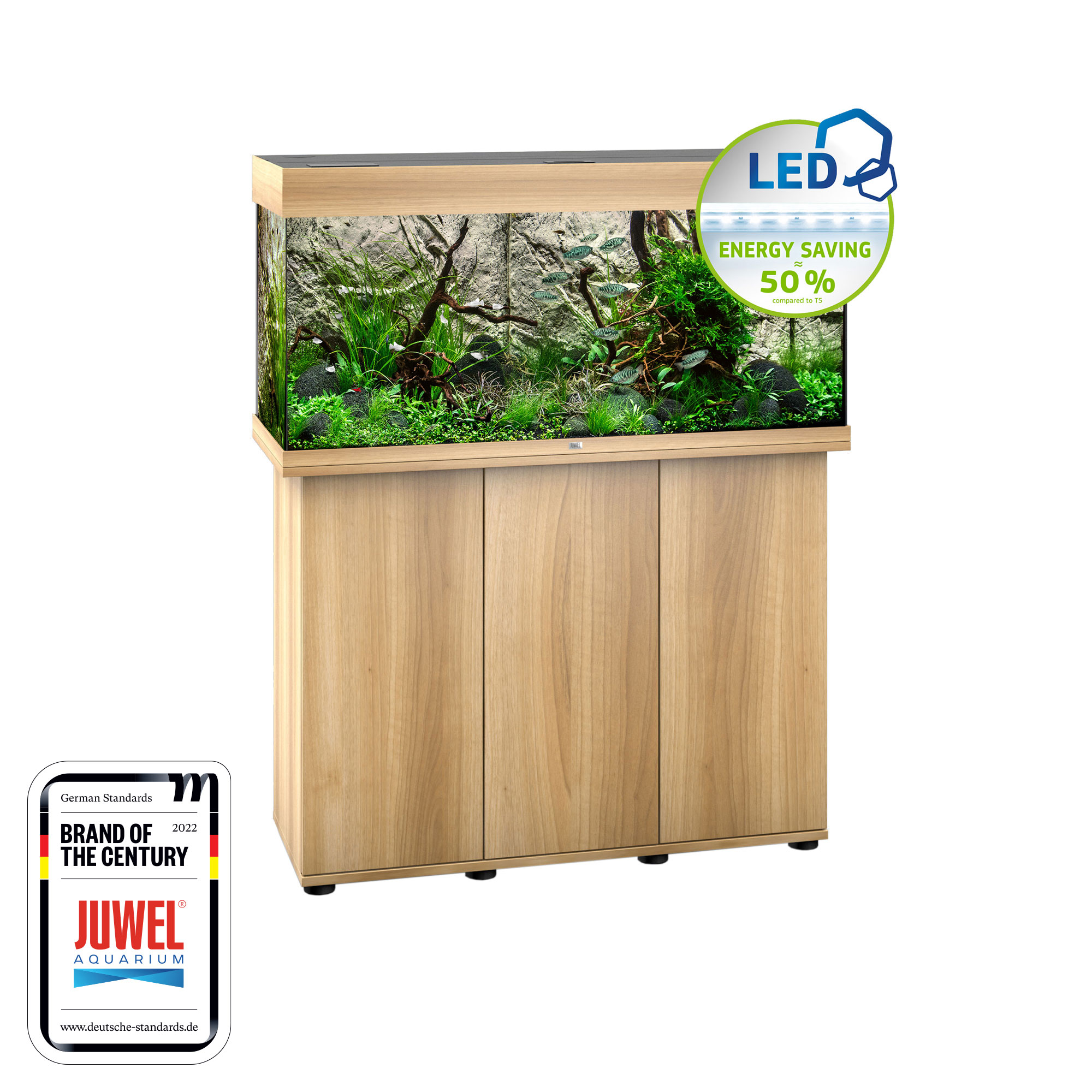 JUWEL Rio 180 LED Akvarij Svjetlo drvo, 101 x 41 x 50 cm, 180 litara