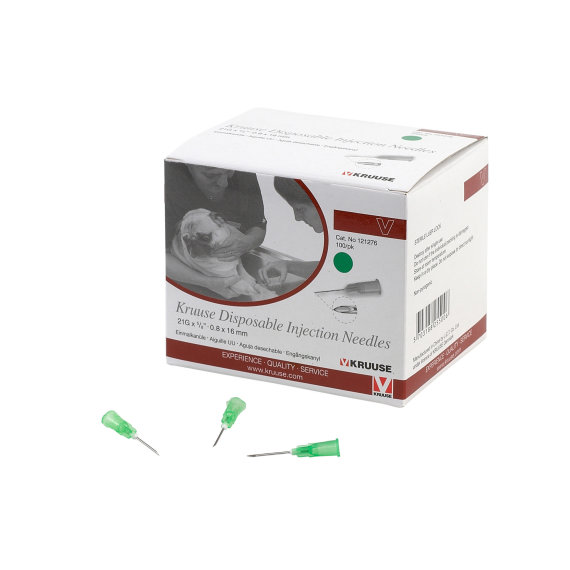 KR INJEK. IGLA 0.8X16MM 21GX5/8", ZELENA 100 KOM
