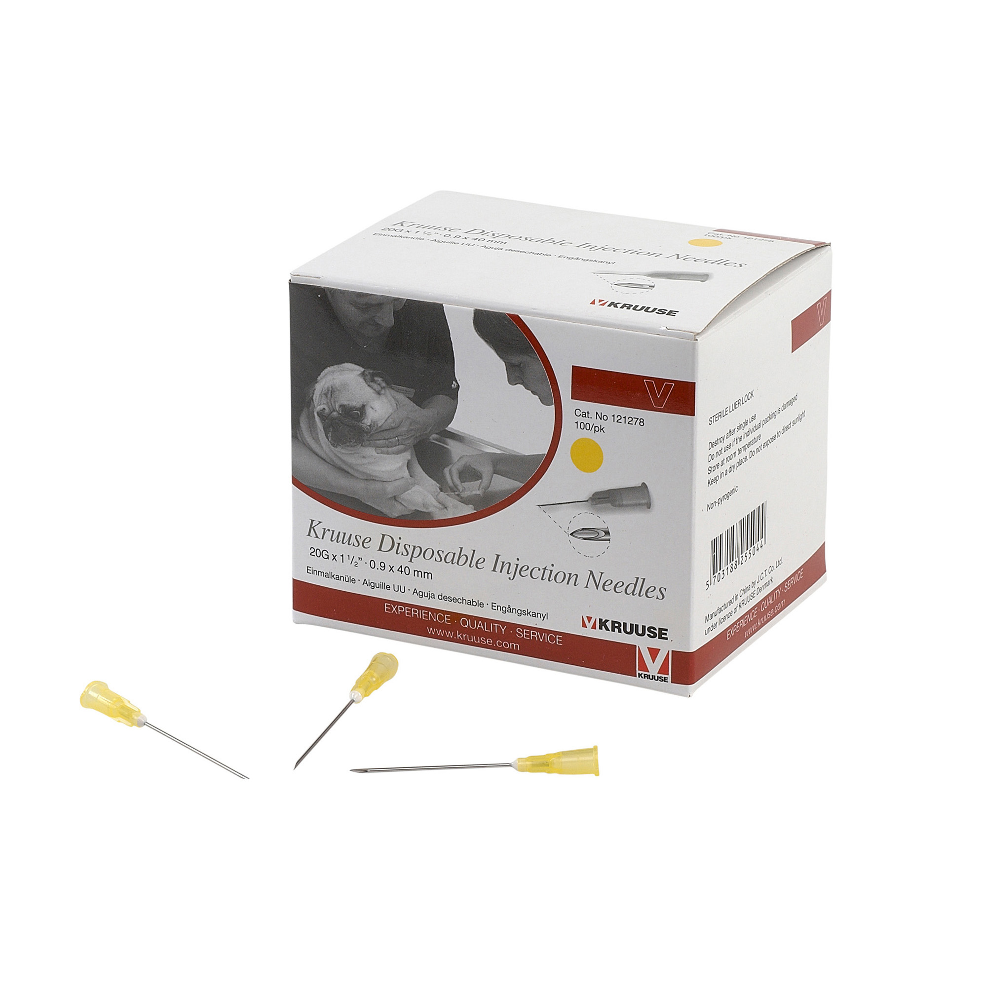 KRUUSE INJEK. IGLA 0.9X40MM 20GX11", ŽUTA 100 KOM